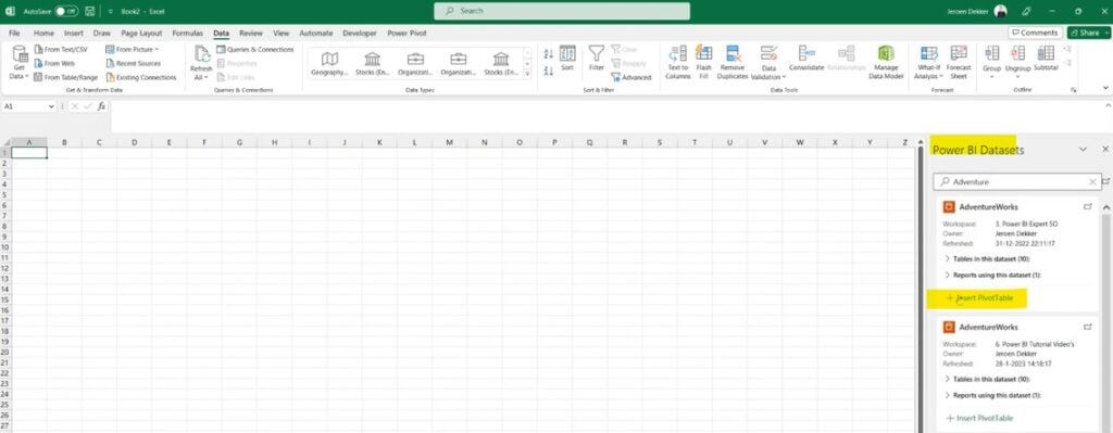 3 manier om data te exporteren uit Power BI naar Excel